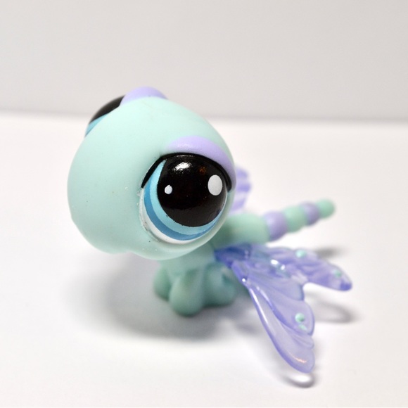 Littlest Pet Shop | Toys | Littlest Pet Shop Authentic 343 Blue Green Purple Dragonfly Blue Eyes ...
